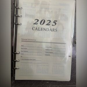 Office | 225 Calendar Planner Refill And Clear Binder | Poshmark